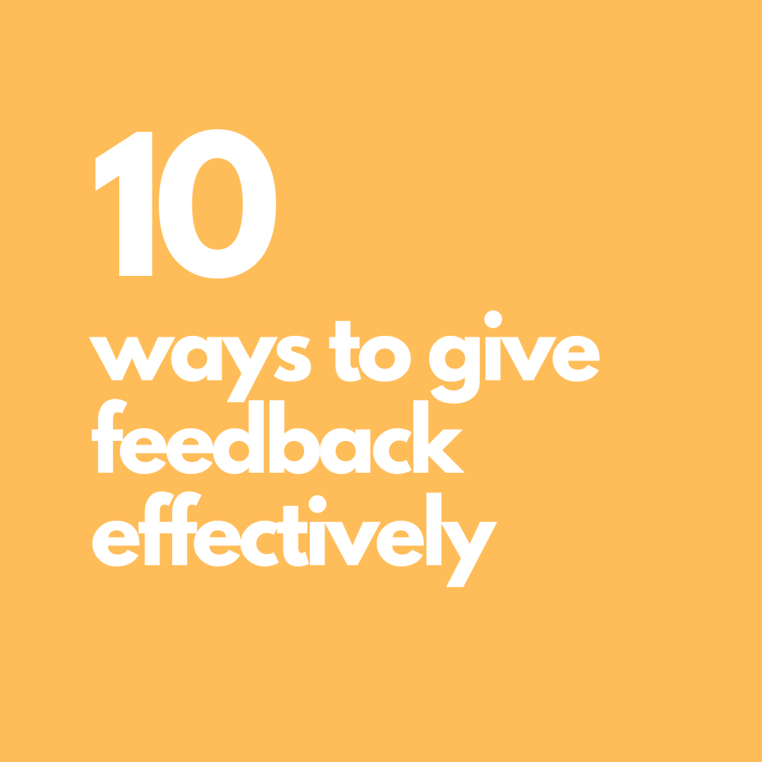 10 ways to give feedback effectively | British School of Coaching